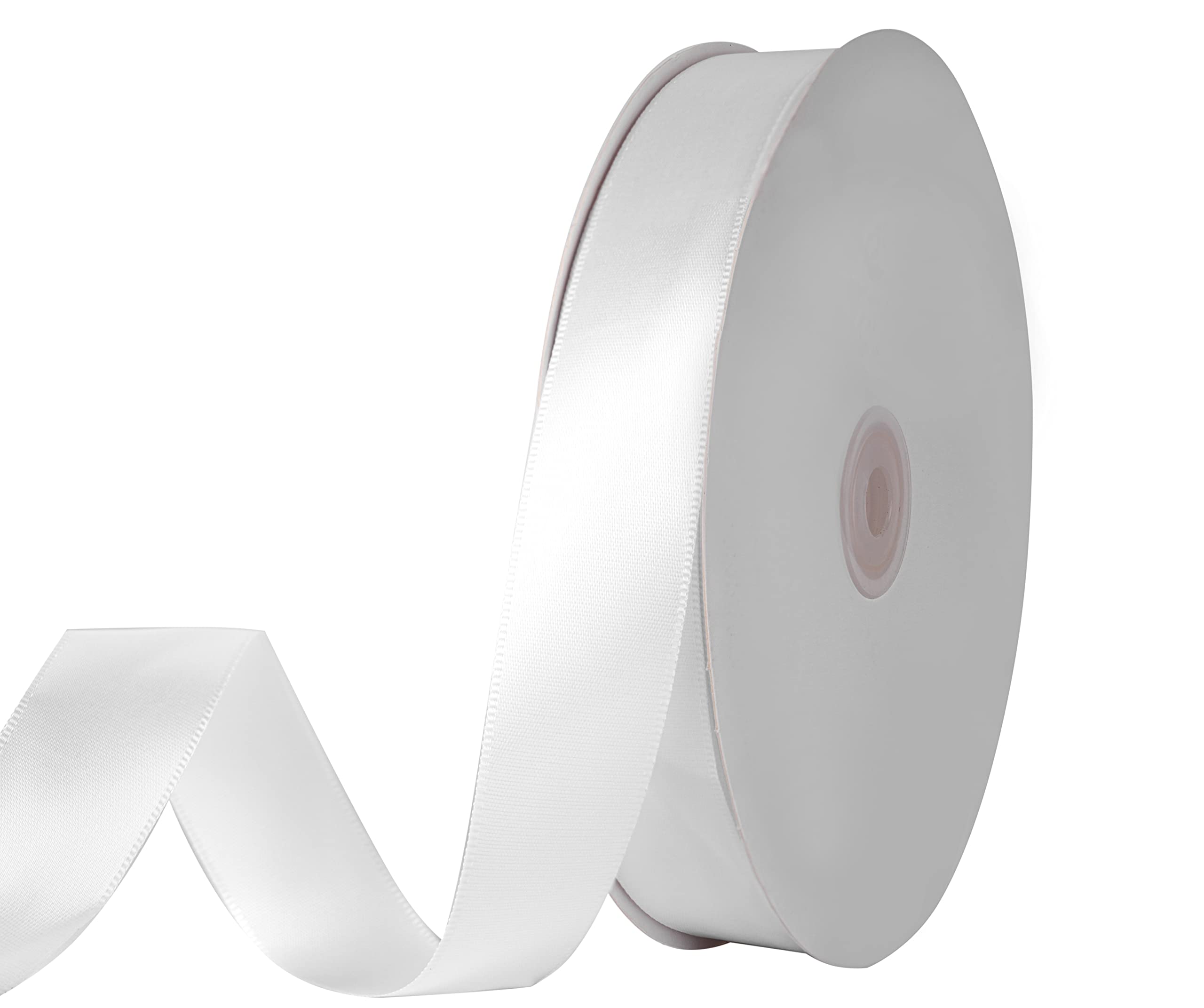 Amazon.com: KSRIGHT 7/8 inch Double Faced White Satin Ribbon 25 Yards ...