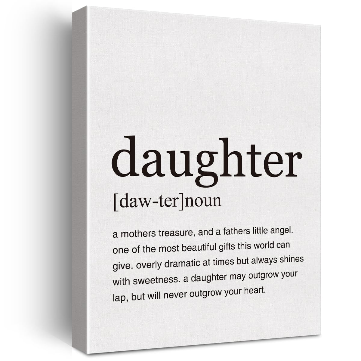 Amazon.com: Daughter Definition Canvas Wall Art Daughter Quotes Sayings ...