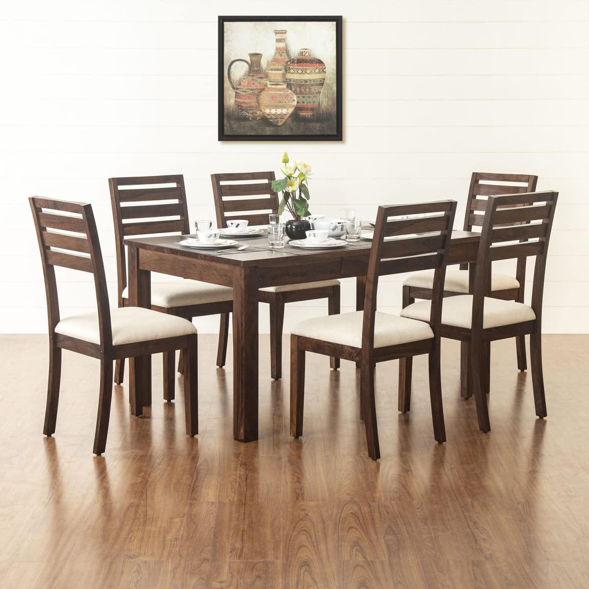 Buy Home Centre Veda 6-Seater Sheesham Wood Dining Table Without Chairs ...