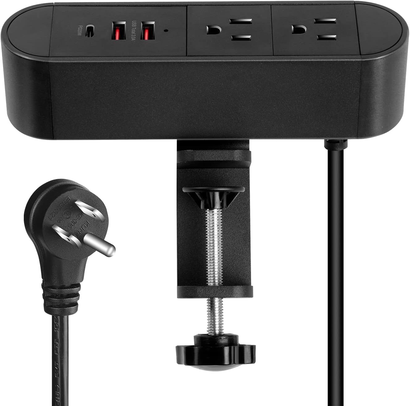 Amazon.com: Multiple Plug Desk Clamp PD 20W Fast Charging Power Strip ...