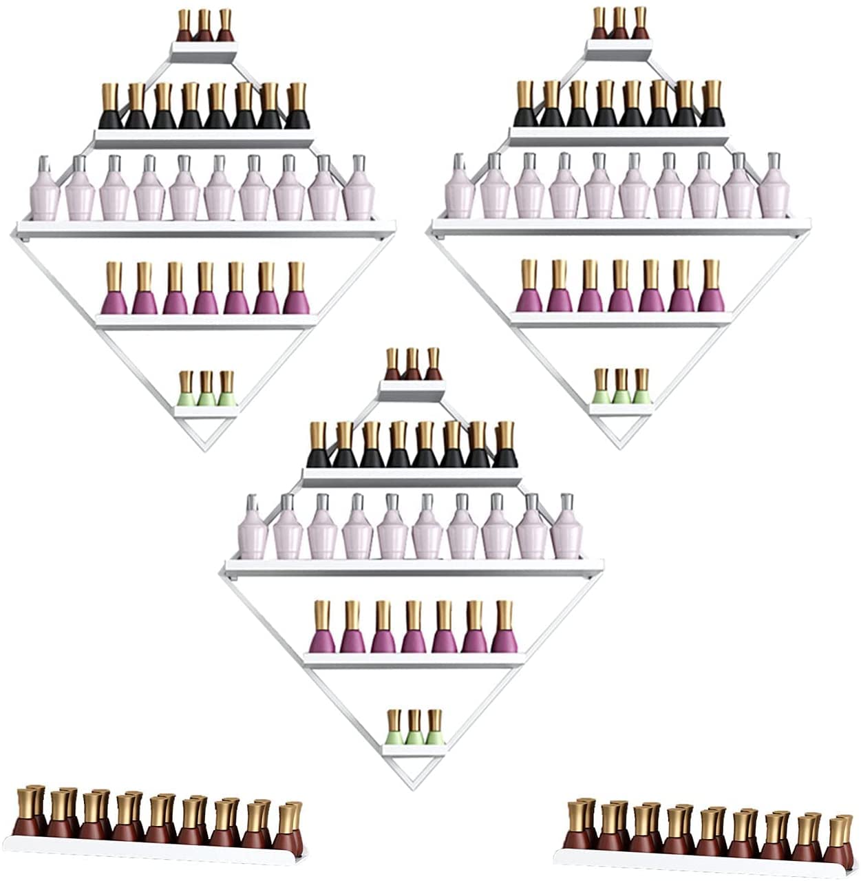 Buy Storage Rack Wall ed Metal Nail Polish Display Rack, Nail Salon ...