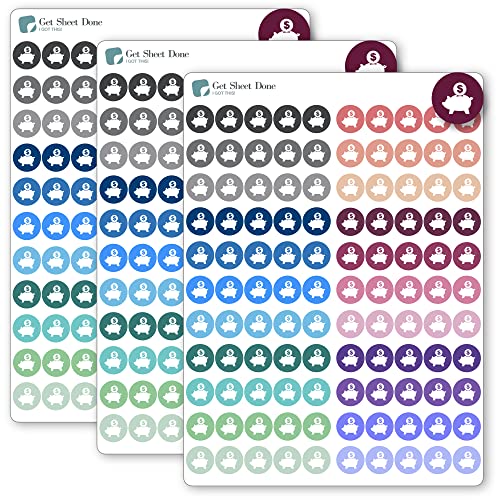 Amazon.com: Money Icon Planner Sticker / 110 Mini Dot Vinyl (1/3 ...