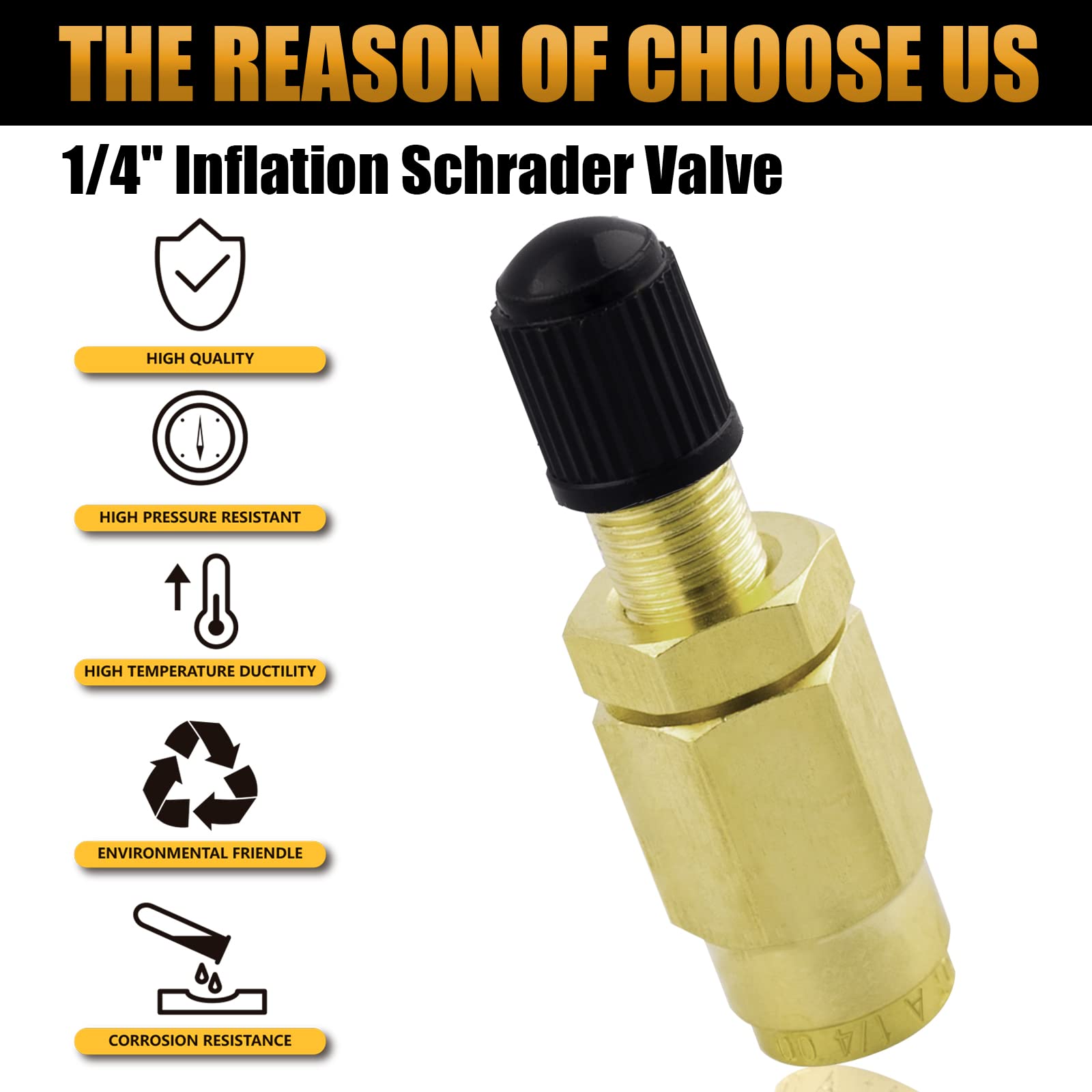 Snapklik.com : ANRIWT 1/4" Air Inflation Schrader Valve Adapter