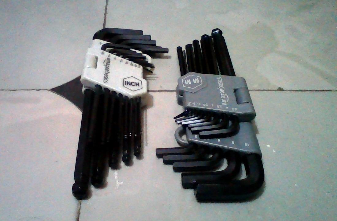 AmazonBasics Hex Key/Allen Wrench Set with Ball End - 26 Piece ...