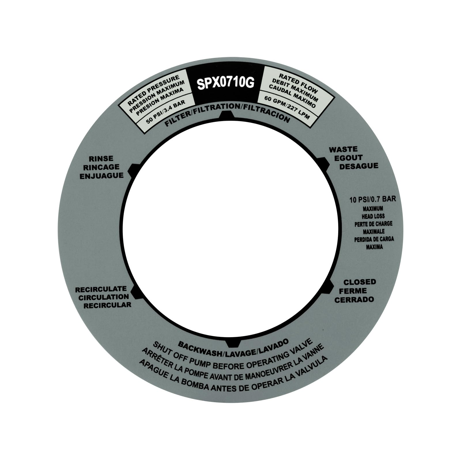 Snapklik.com : JIOTAR SPX0710G Sand Filter Valves Label Sticker ...