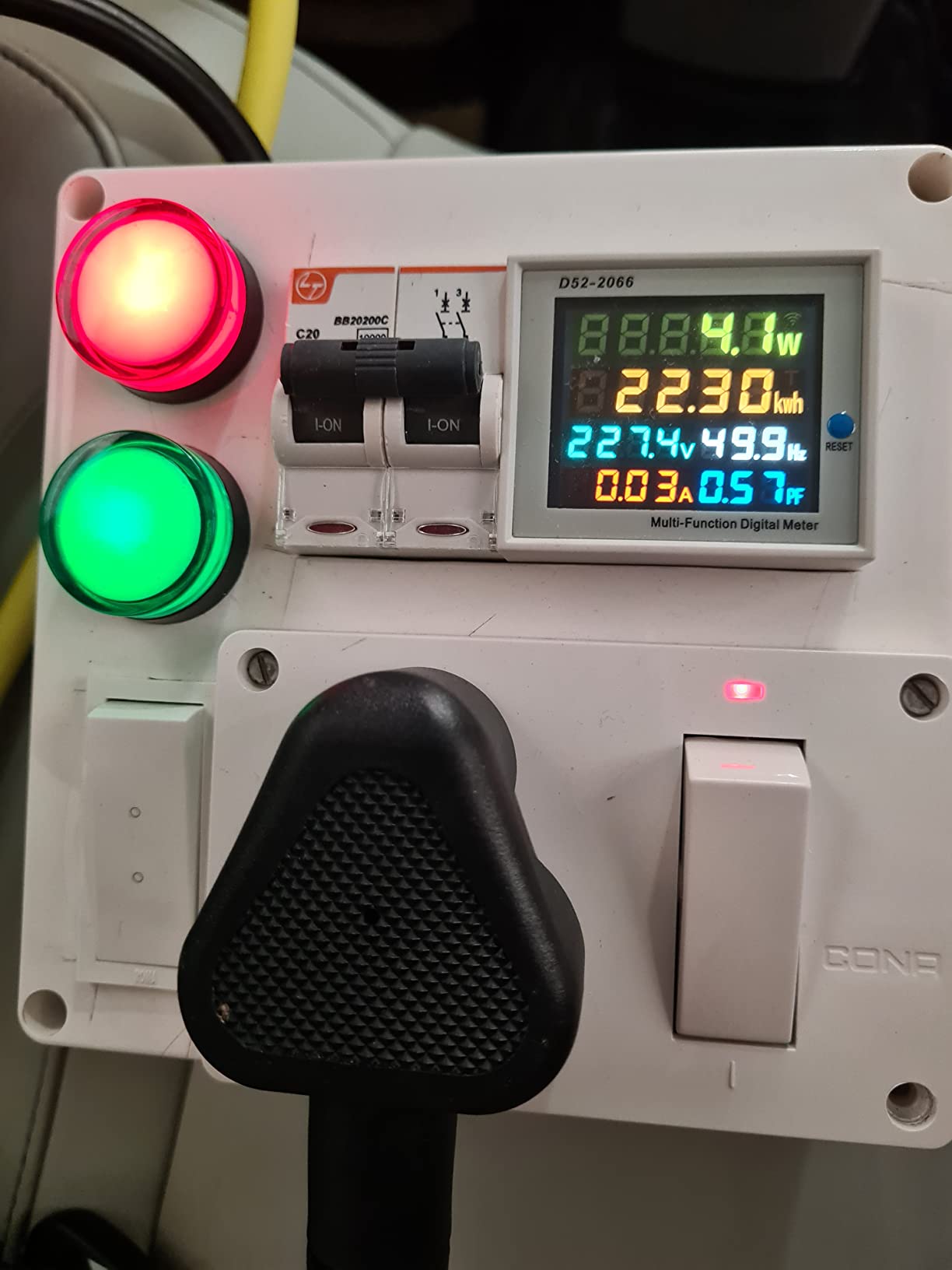 CONA Gold-2251 3 Way in 1 Junction Box with Indicator Combined Toggle 6 ...