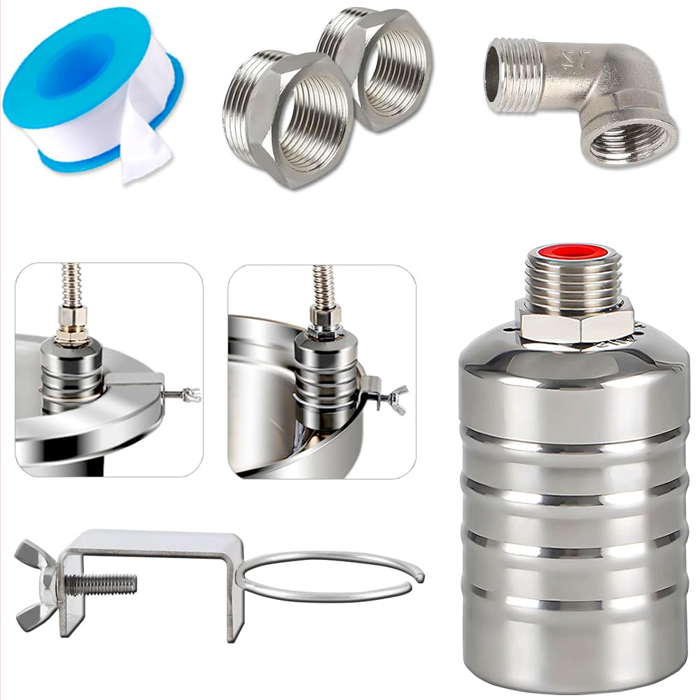 Amazon.com: Float Valve,1/2" to 3/4" 1'' Water Float Valve, 304 ...