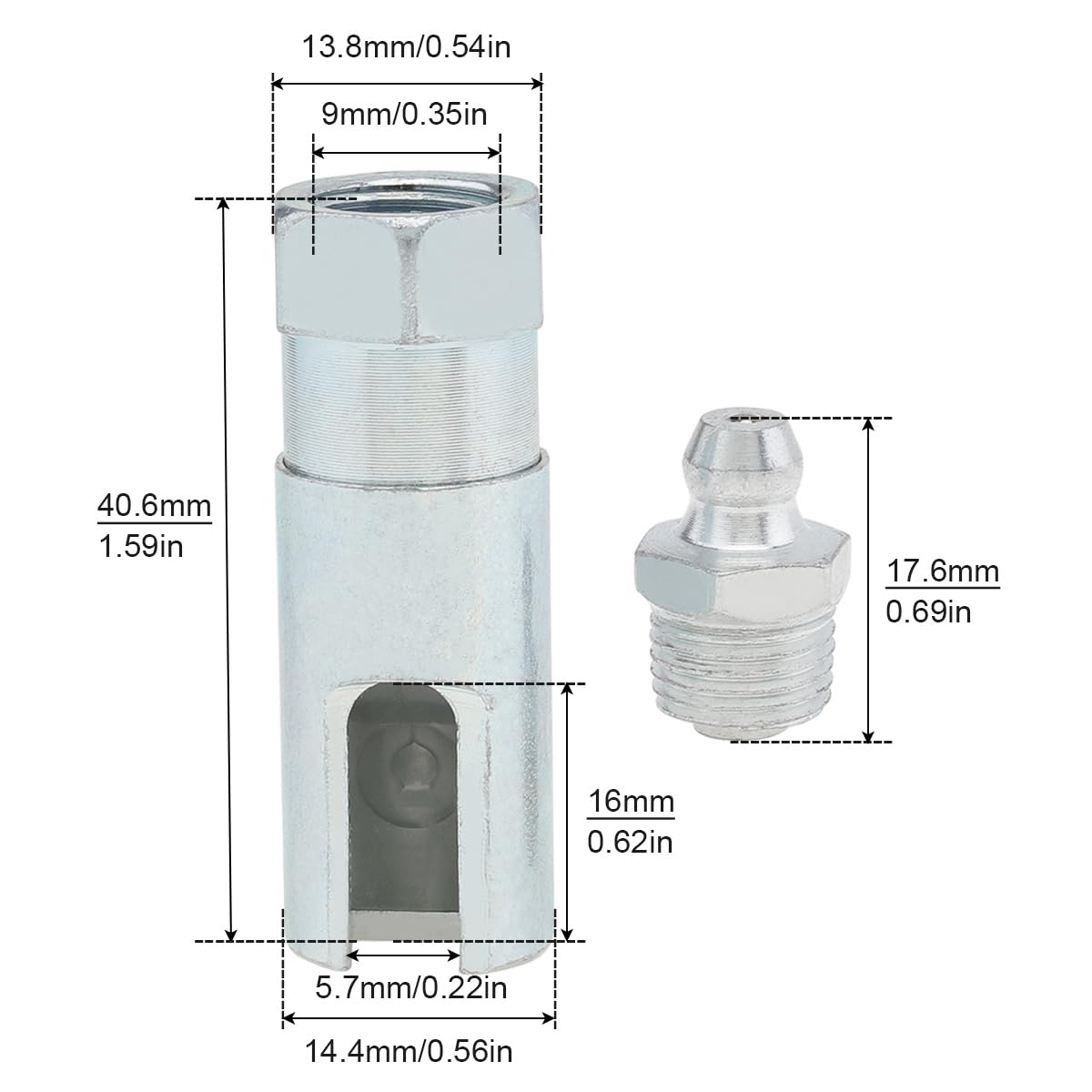 Snapklik.com : 90 Degree Grease Coupler, CLAHJQX Grease Gun Adapter ...