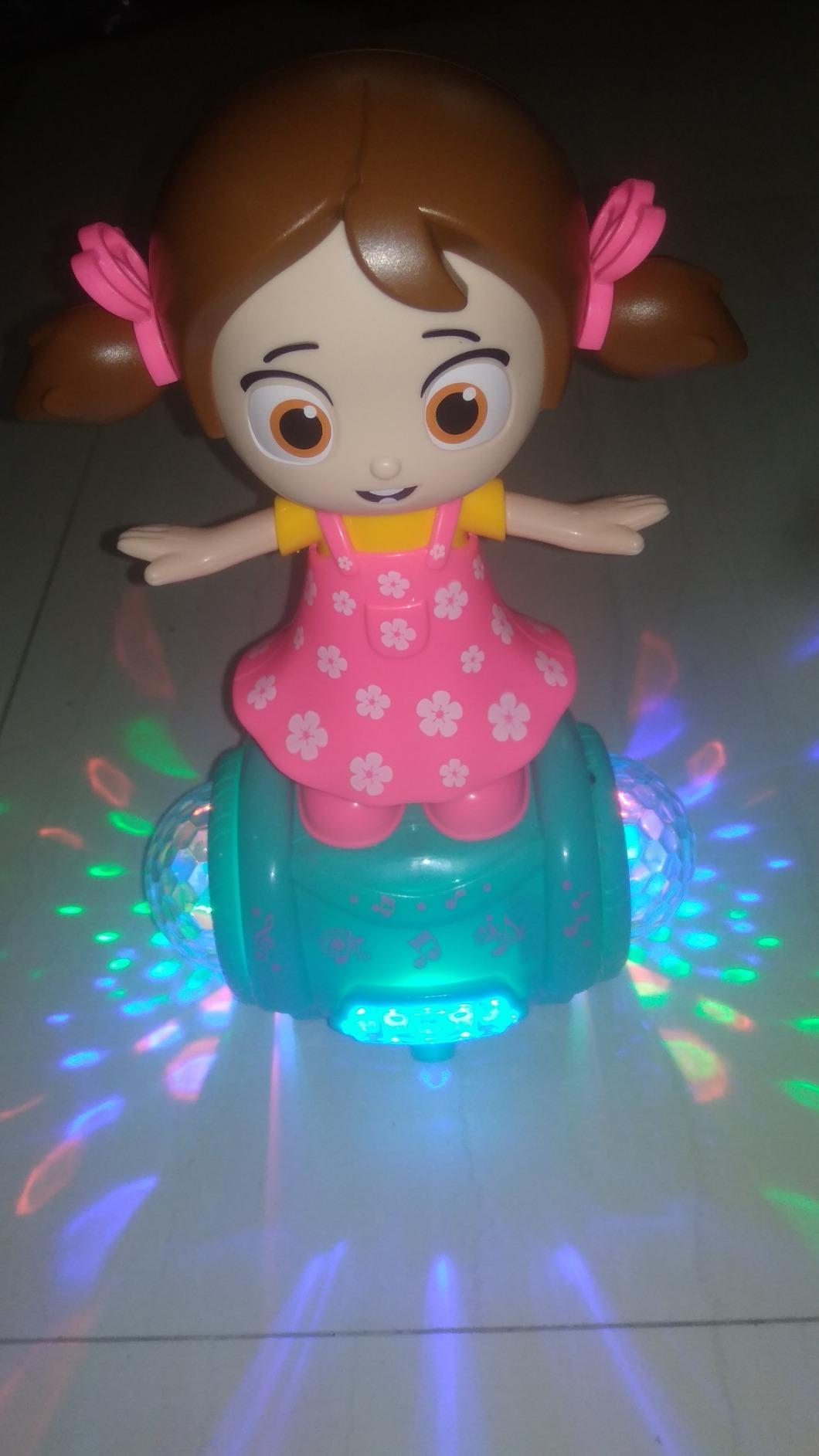 Buy Cable World® 360 Degree Rotating Musical Dancing Girl Toy with ...