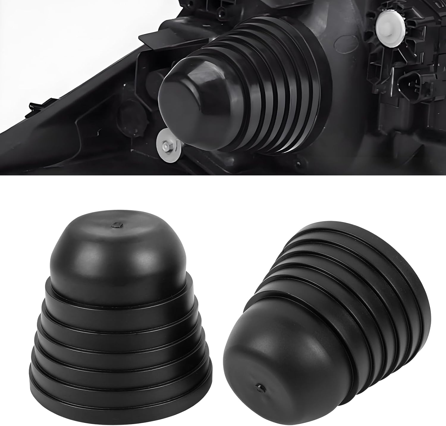 Amazon.com: wuyaoyao 2PCS Car Headlight Dust Covers, 4 Inch Dustproof ...