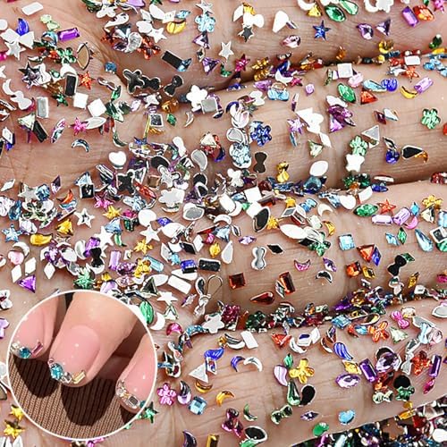 Amazon.com: 3000Pcs Colour Nail Charms 3D French Petite Nail ...