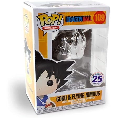 Amazon.com: Funko Pop Funimation : Goku & Flying Nimbus Silver Chrome ...
