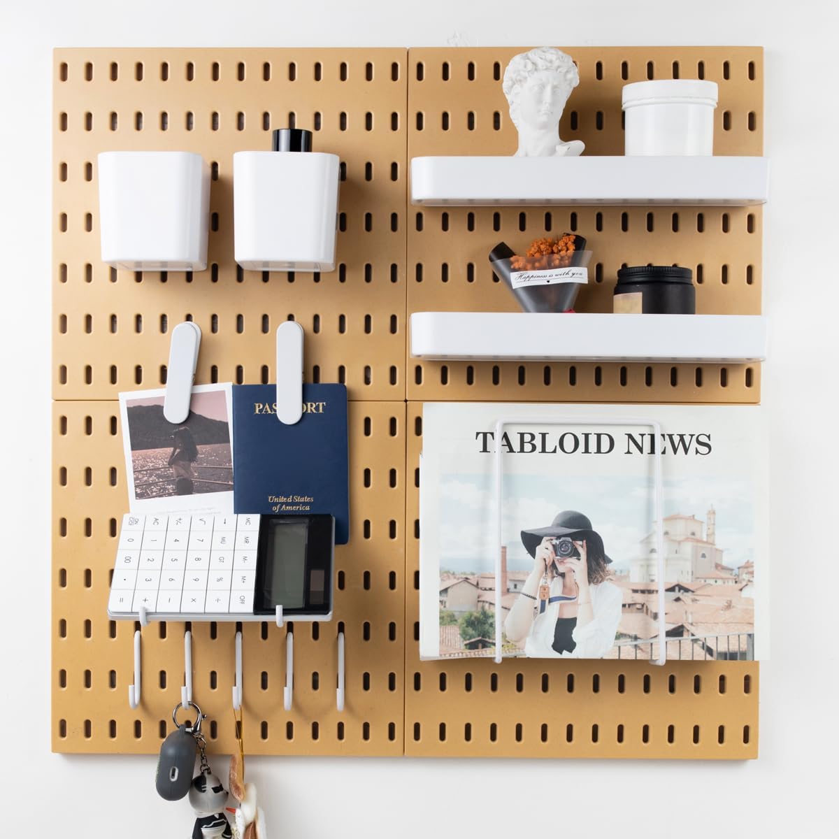 Amazon.com: MULSAME 22" x 22" Pegboard Combination Kit, Wall Mounted ...