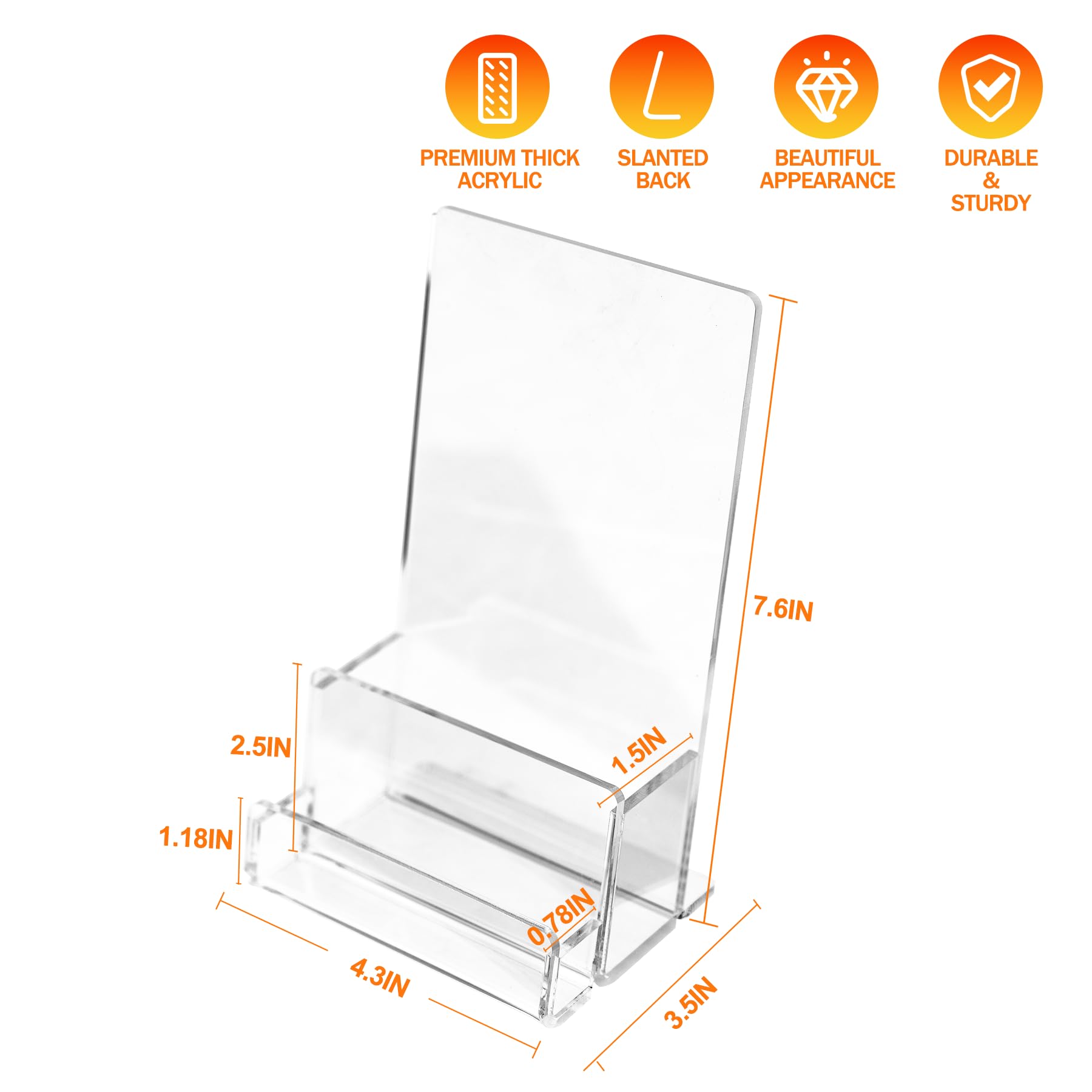 Snapklik.com : Acrylic Brochure Holder 4" Clear Plastic Brochure ...