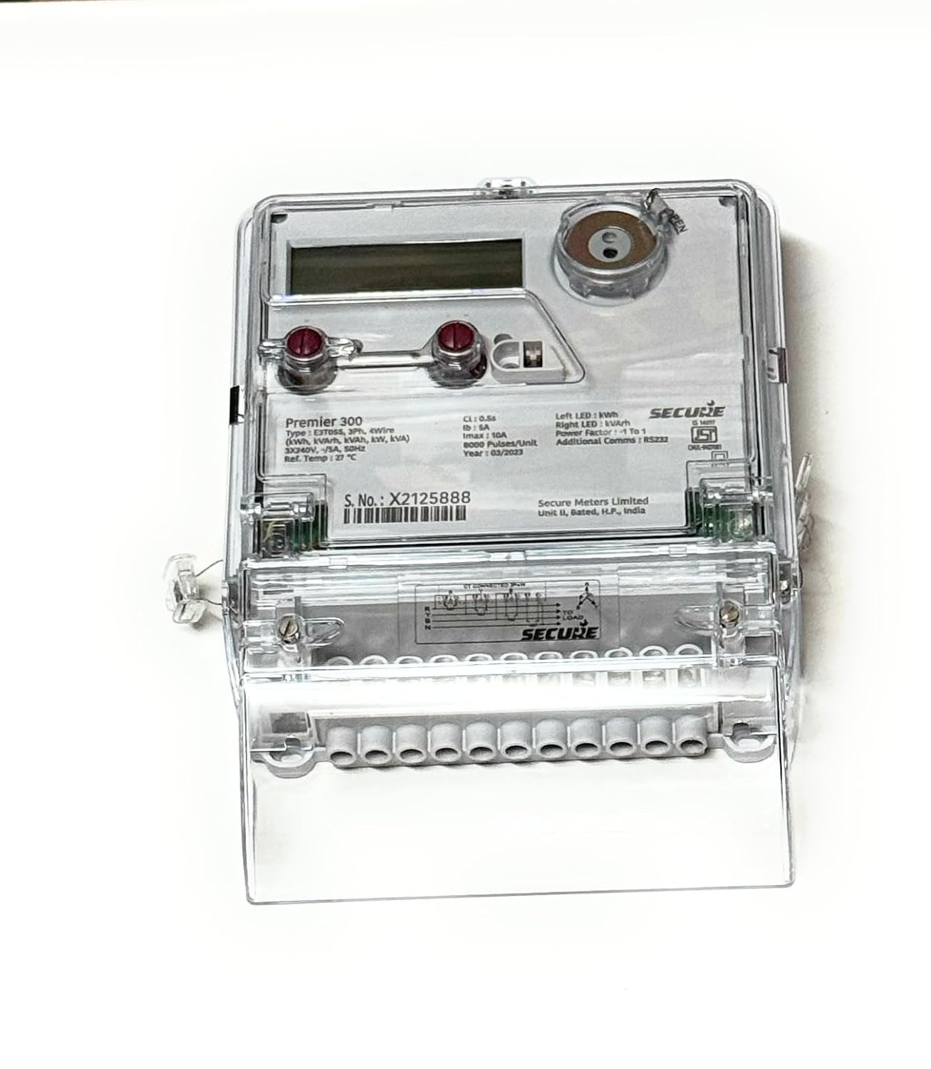 CT/VT Operated SECURE Energy Meter (Premier-300)→3-phase 4-wire → -/5 A ...