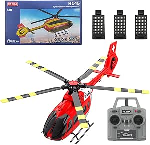 Amazon.com: C190 H145 RC Helicopter with 6 axis Gyro, 1:30 Scale 2.4G 6CH Flying Aircraft Model ...
