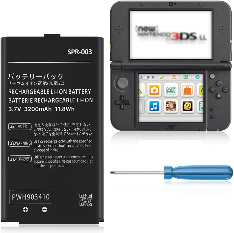 SPR-003 3200mAh Battery for Nintendo 3DS XL/New 3DS XL/LL [Pro Version ...