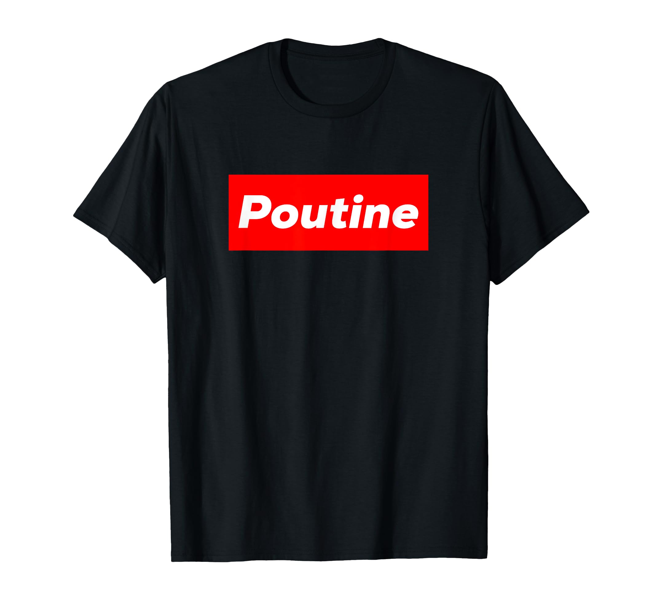 Amazon.com: Poutine Box Logo Novelty T-Shirt : Clothing, Shoes & Jewelry