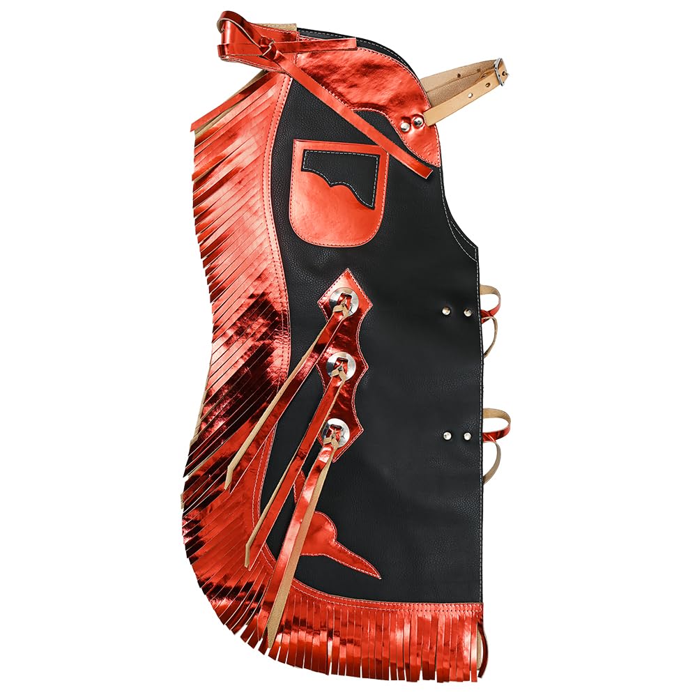 Snapklik.com : Pro Rodeo Bull Riding Chaps Us Flag Western Leather Kids ...