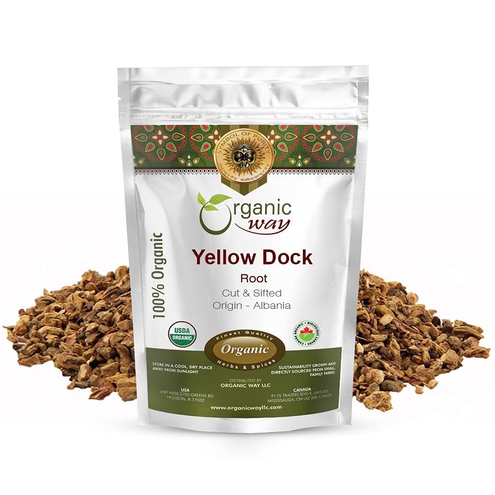 Amazon.com : Organic Way Yellow Dock Root Cut & Sifted (Rumex Crispus ...