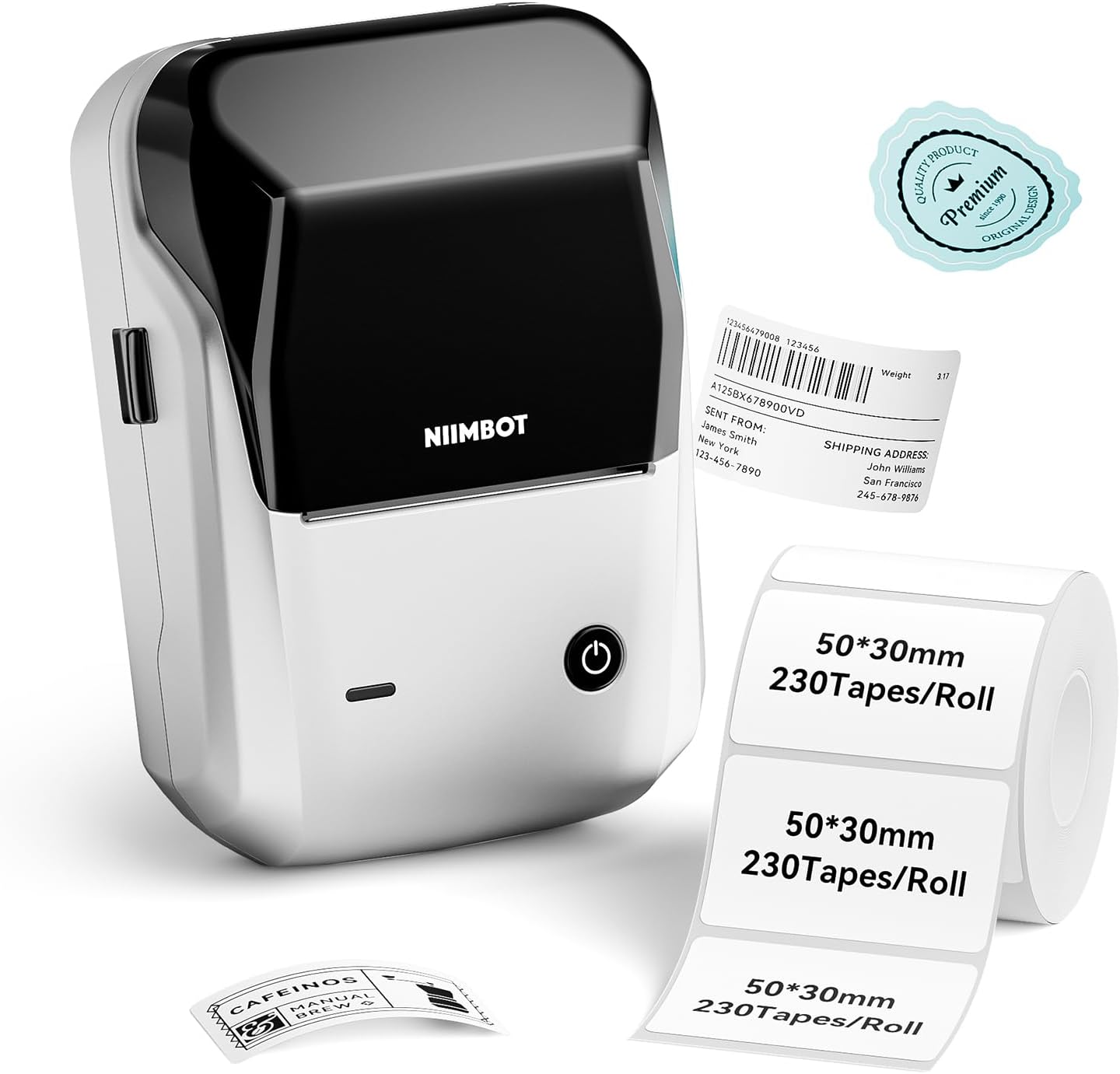 NIIMBOT B1 Label Maker, Thermal Label Printer, Label Maker Machine with ...