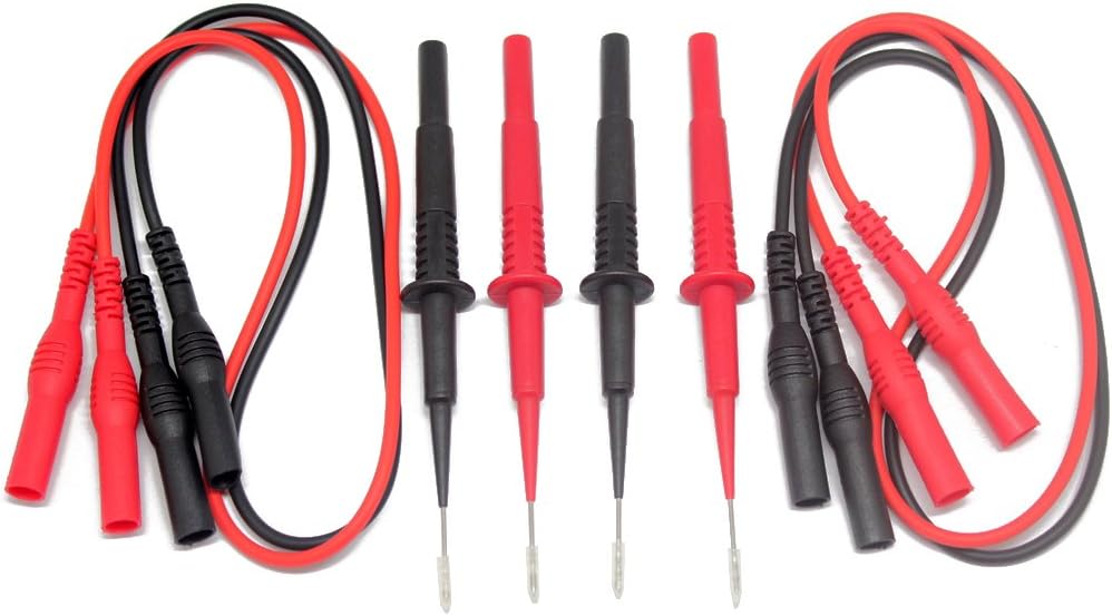 Aidetek Sharp Stainless Steel Needle Tipped Tip Multimeter Probes Test ...