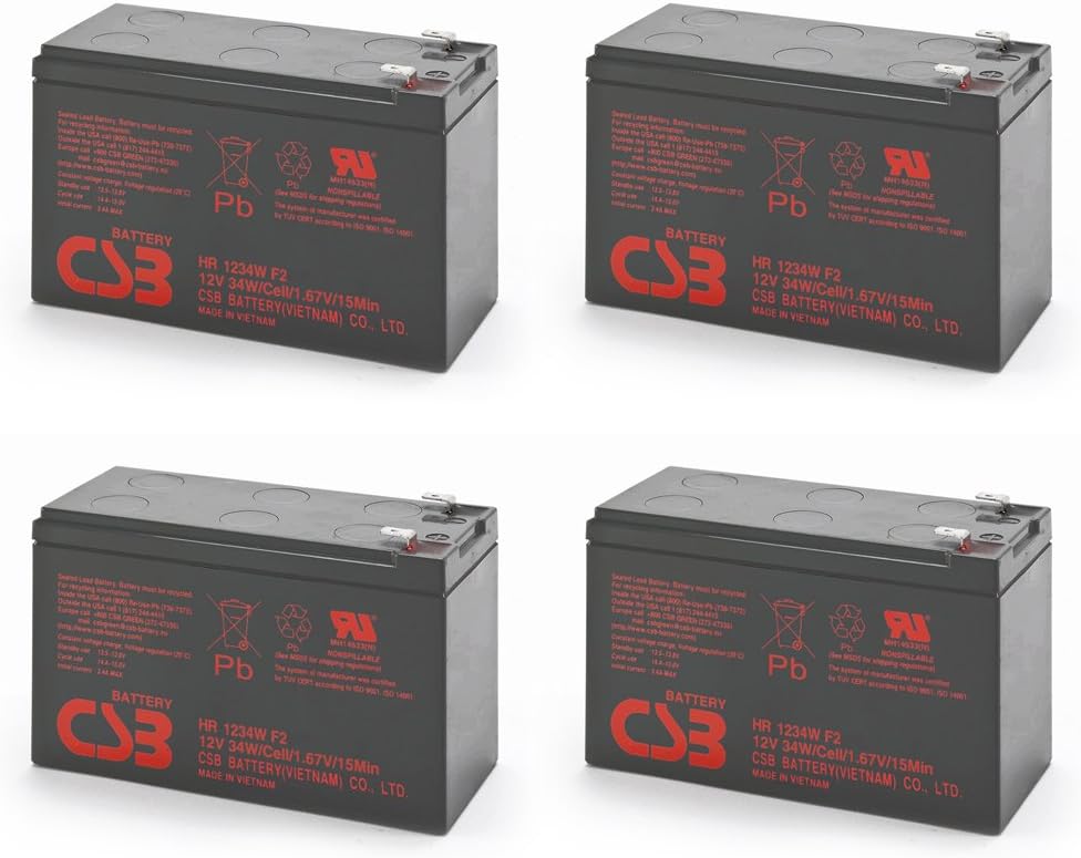 Amazon.com: CSB UPS12580 12V 9Ah Sealed Lead Acid Compatible ...