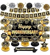 Amazon.com: Happy Work Anniversary Decorations Colorful Happy ...