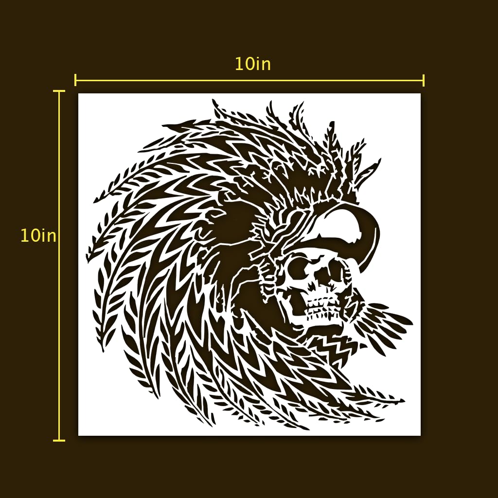 Native American Skull Stencils