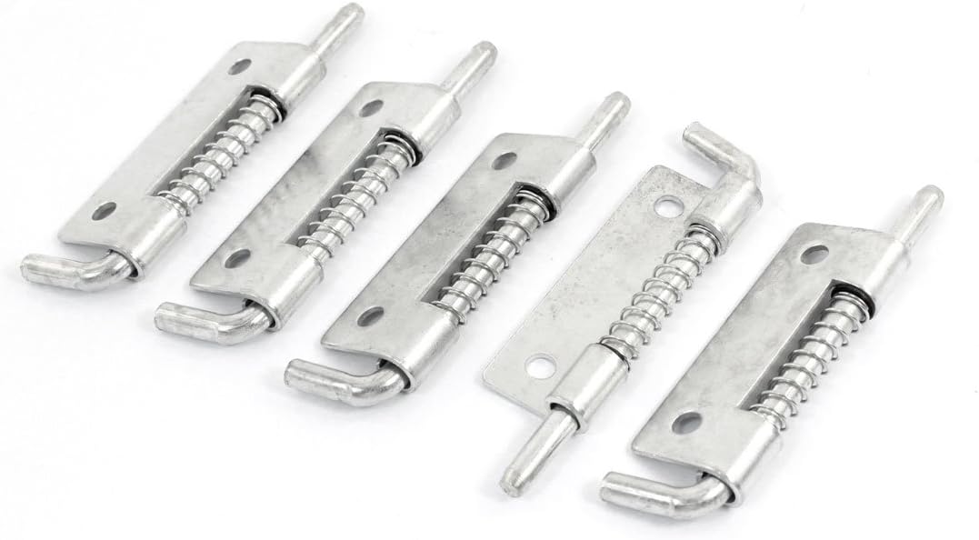 uxcell® Locked Spring Loaded Metal Barrel Bolt Latch, 9cm, 5 Piece ...