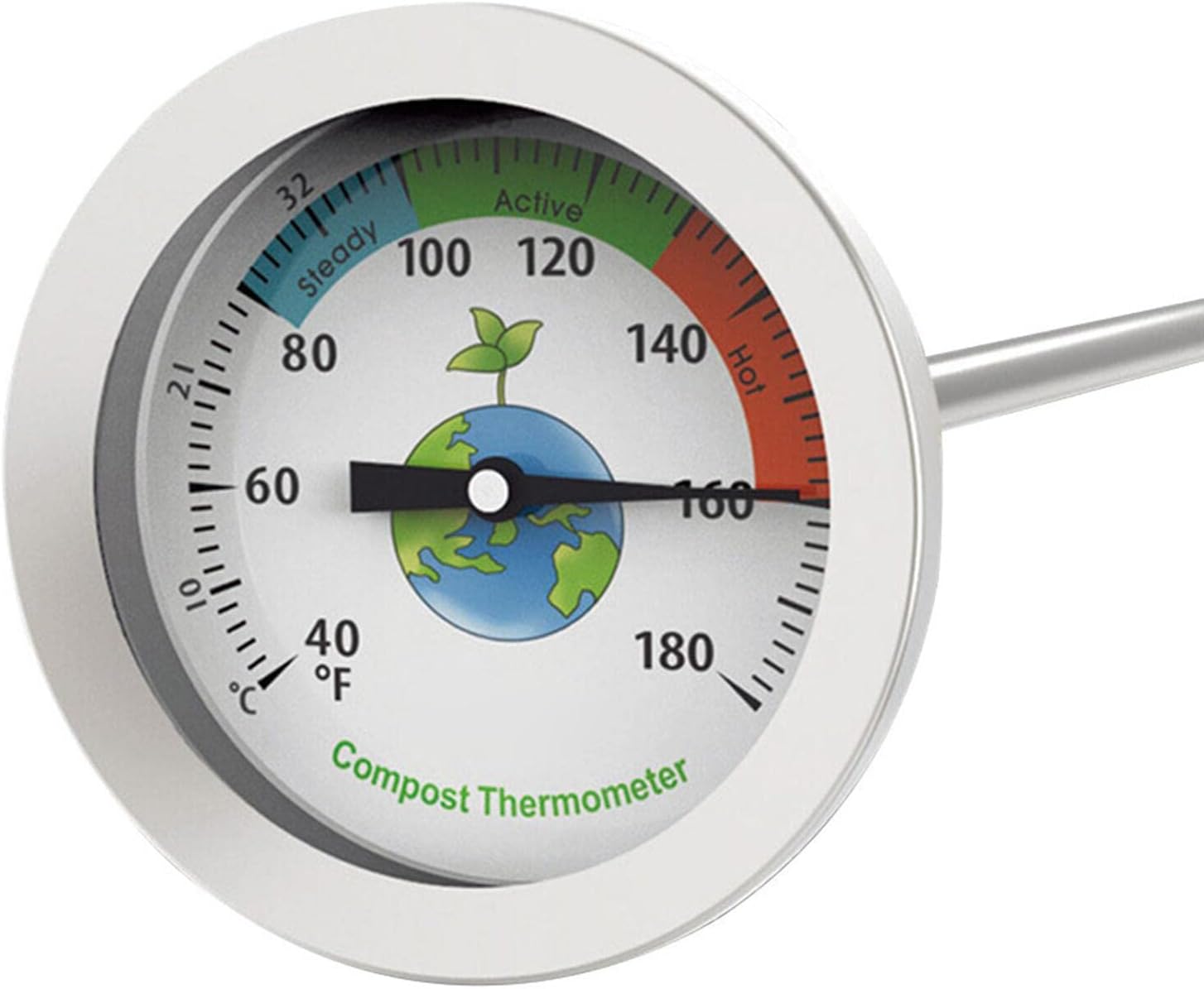 Amazon.com : Compost Thermometer,Soil Thermometer,Fahrenheit/Celsius ...