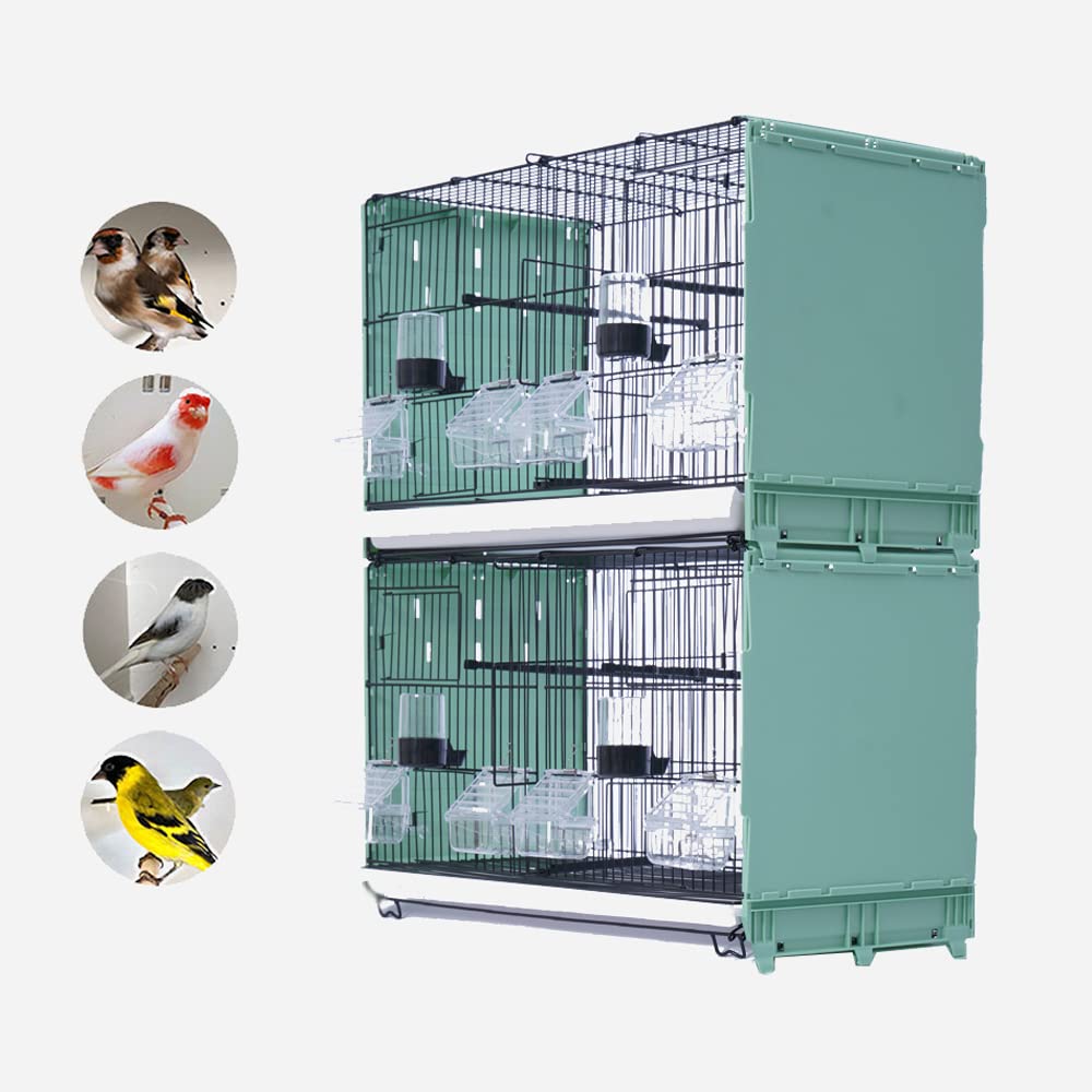 2Sets 23-inch Stackable Breeder Bird Cage,Push-Pull Extra Small Pet ...