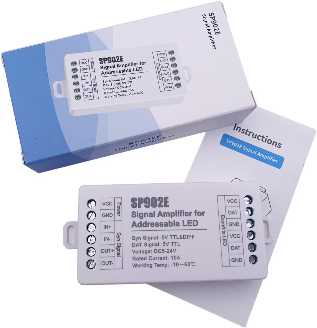 Amazon.com: TOPXCDZ SP902E SPI Signal Amplifier Repeater for WS2812 ...