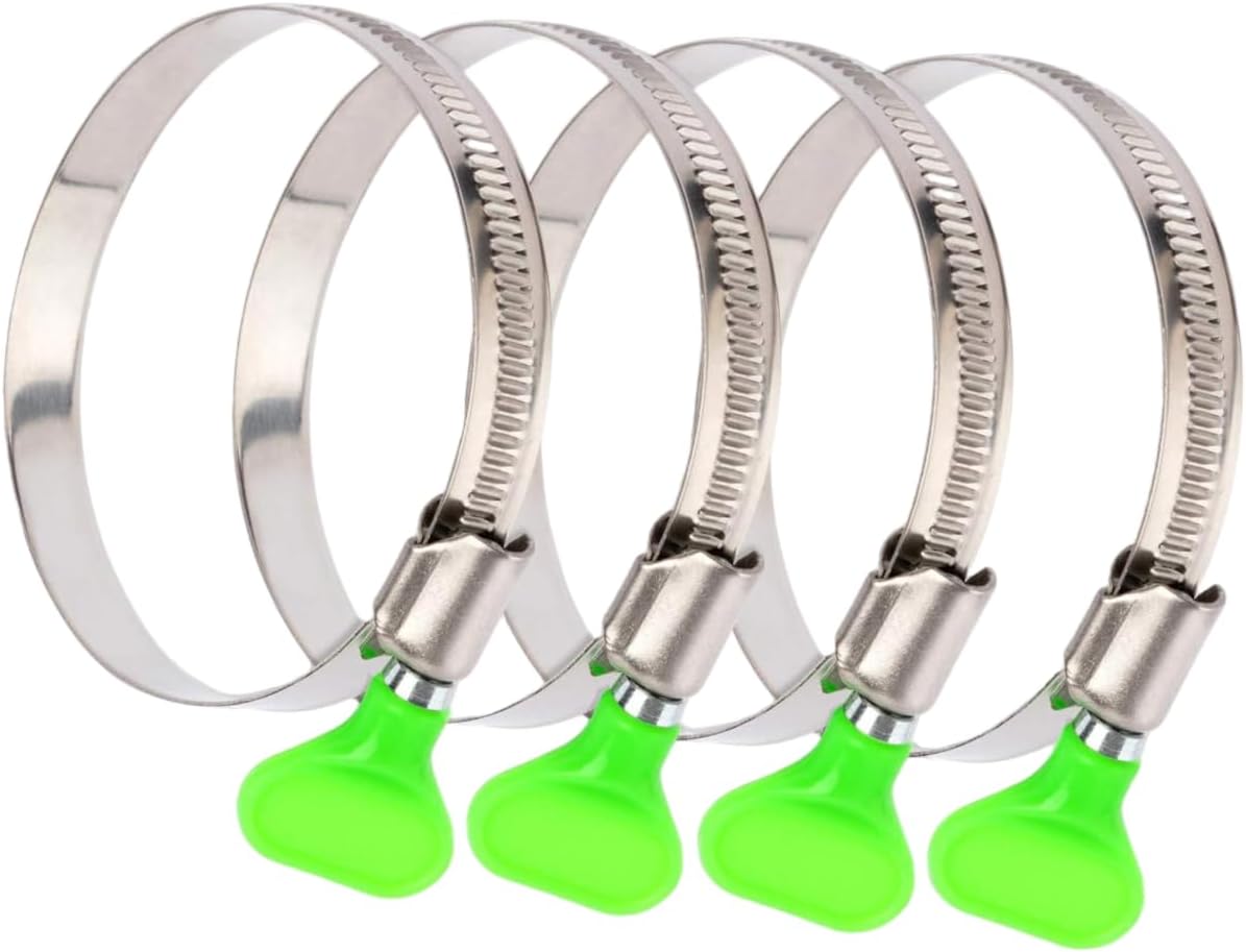 Amazon.com: 4-Pack 3 Inch Stainless Steel Hose Clamps, 12mm Bandwidth ...