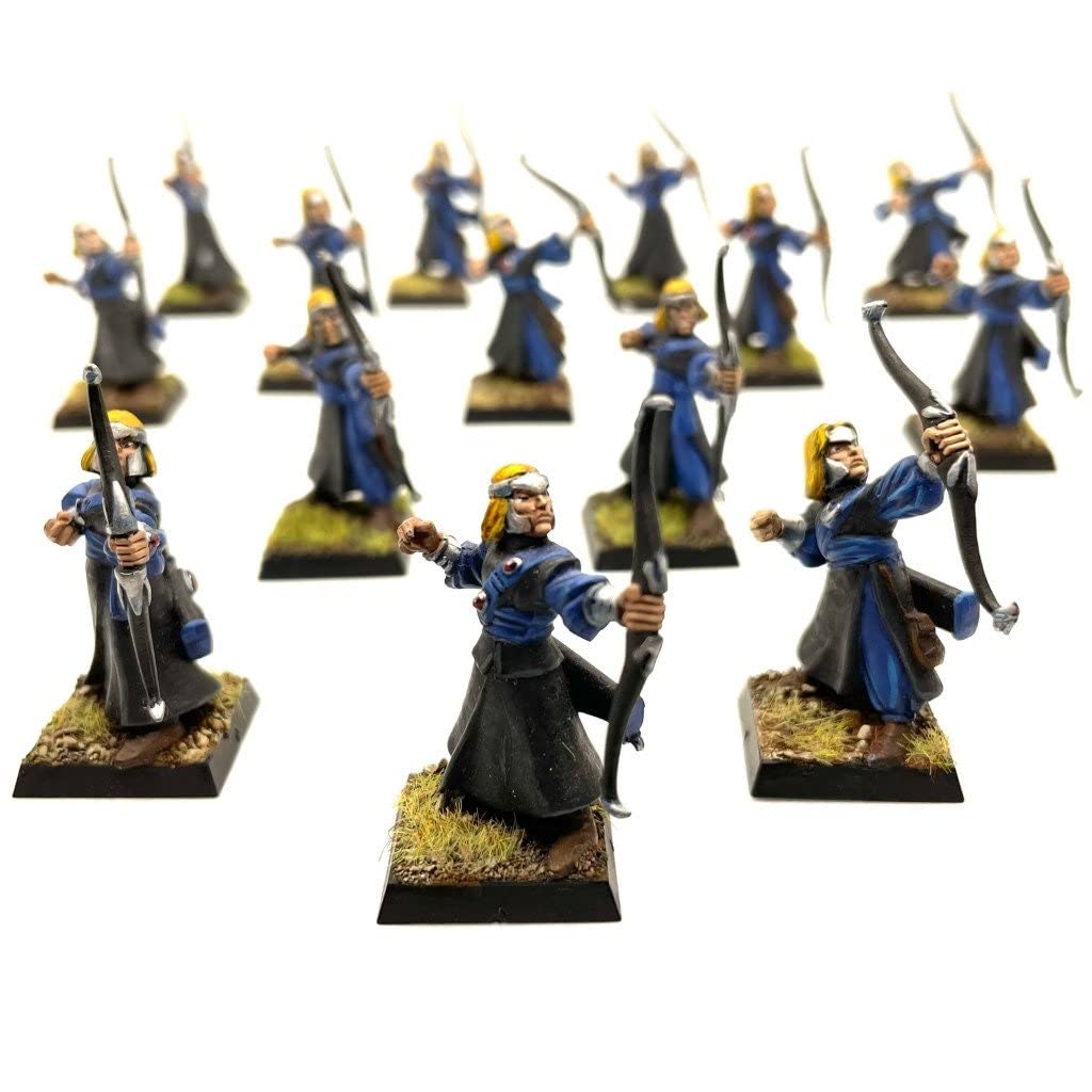 Amazon.com: High Elf Archers Regiment 14 Painted Miniatures Ranger Bows ...