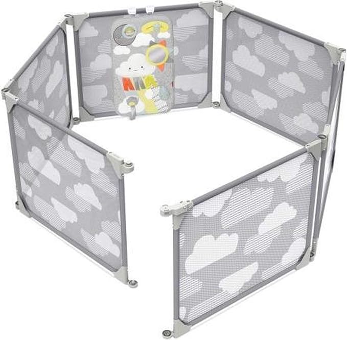 Amazon.com: Skip Hop Expandable Baby Gate, Playview Enclosure, Silver ...