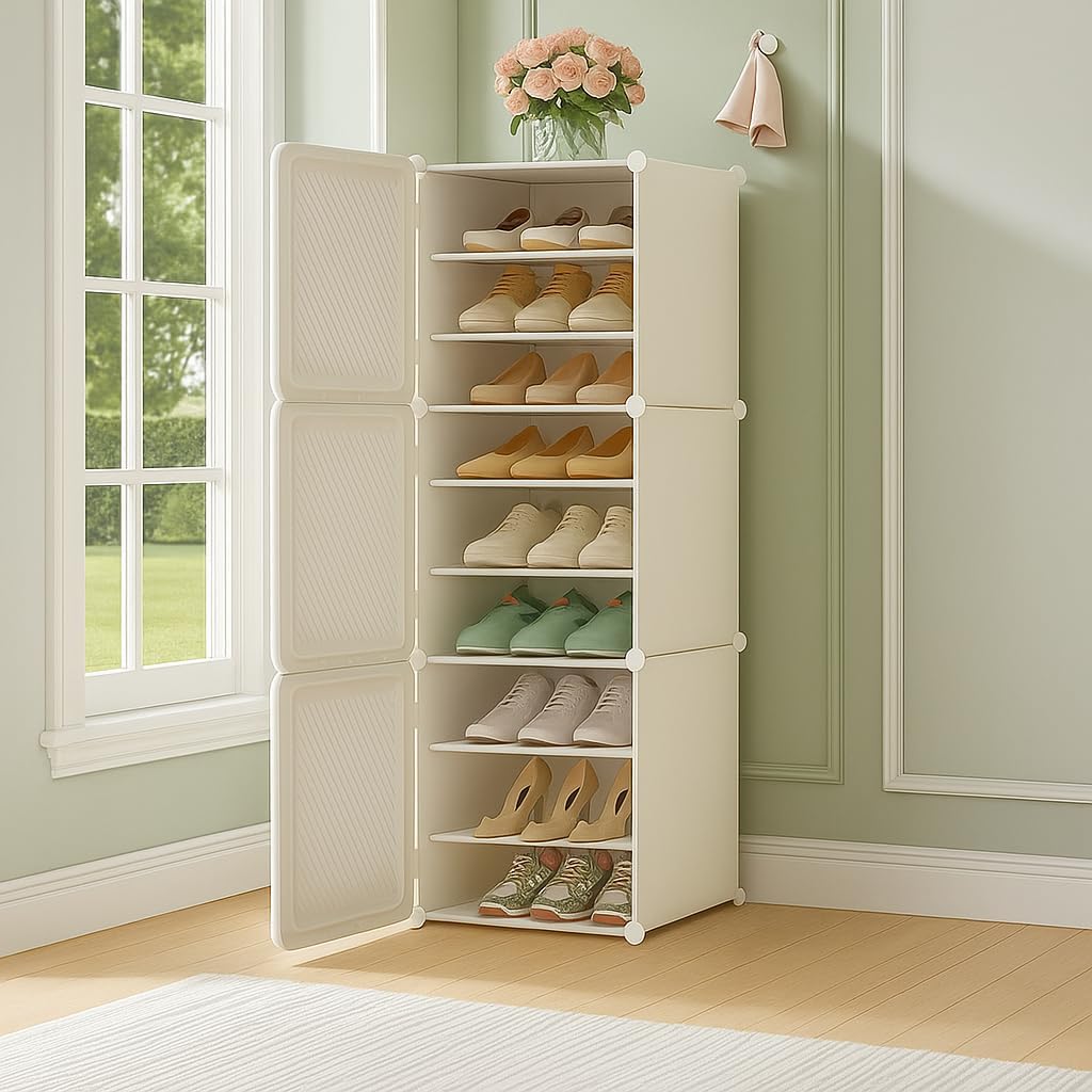 Sunderlook Shoe Rack Plastic for Home- Slipper Stand, Multipurpose Shoe ...