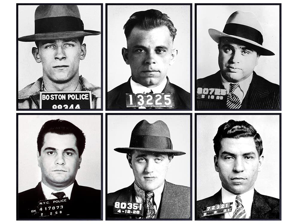 Amazon.com: Vintage Gangster Mafia Mugshot Art 11x14 - Wall Decor for ...