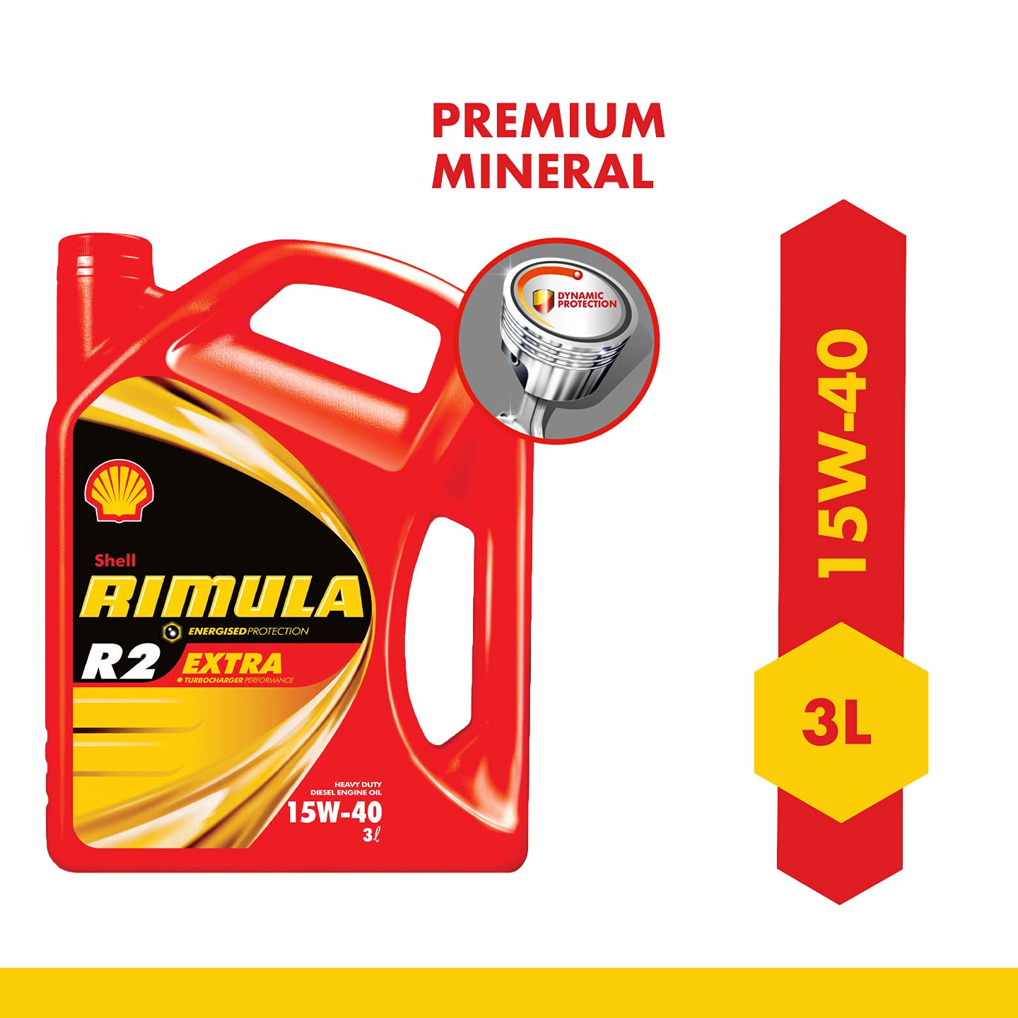 Shell Rimula R2 Extra 15W-40 API CF4 Engine Oil for Diesel vehicles (3 ...
