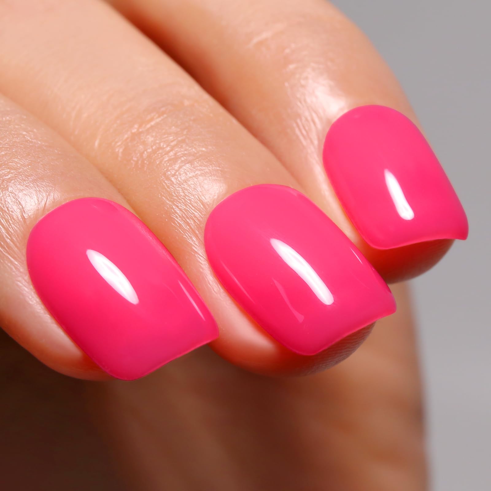 Amazon.com : Firedeep Jelly Pink Gel Nail Polish 16ml Sheer Hot Pink ...