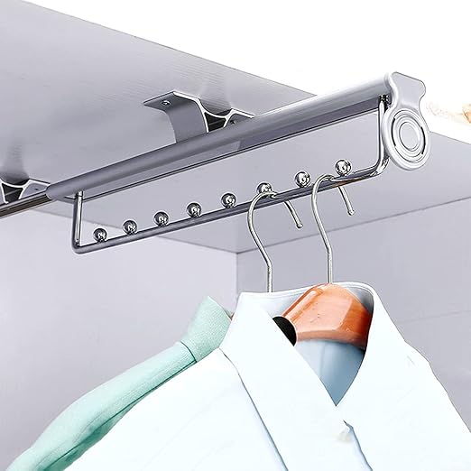 EdirFtra Retractable clothes rail for pull-out aluminum hanger hanger ...
