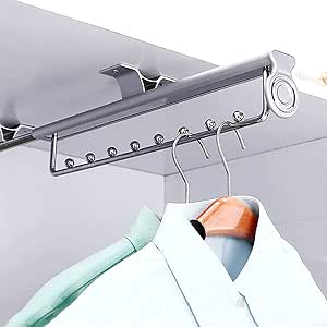 EdirFtra Retractable clothes rail for pull-out aluminum hanger hanger ...