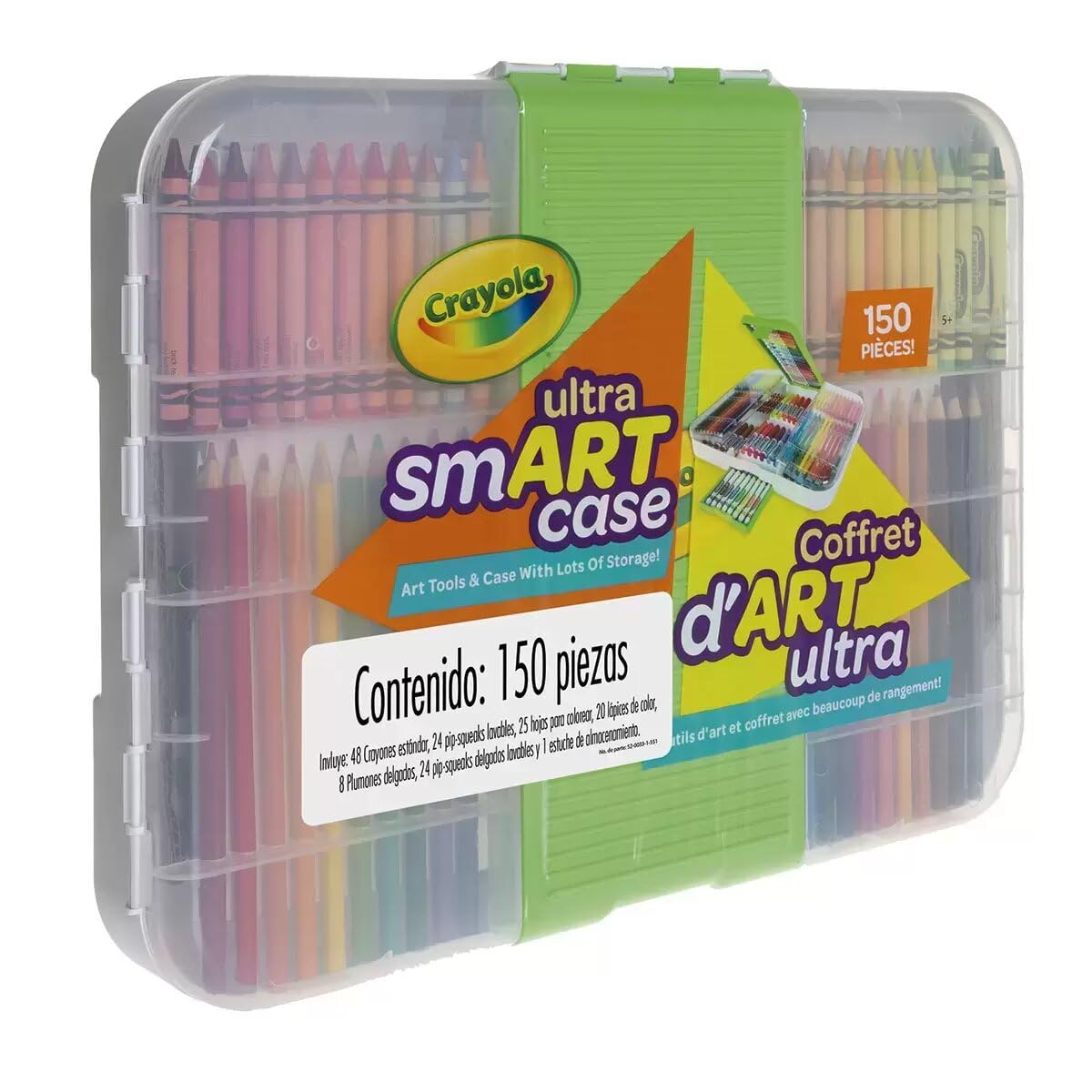 Crayola Ultra Smart Case Art And Tools Case Kit de Dibujo con Crayones ...