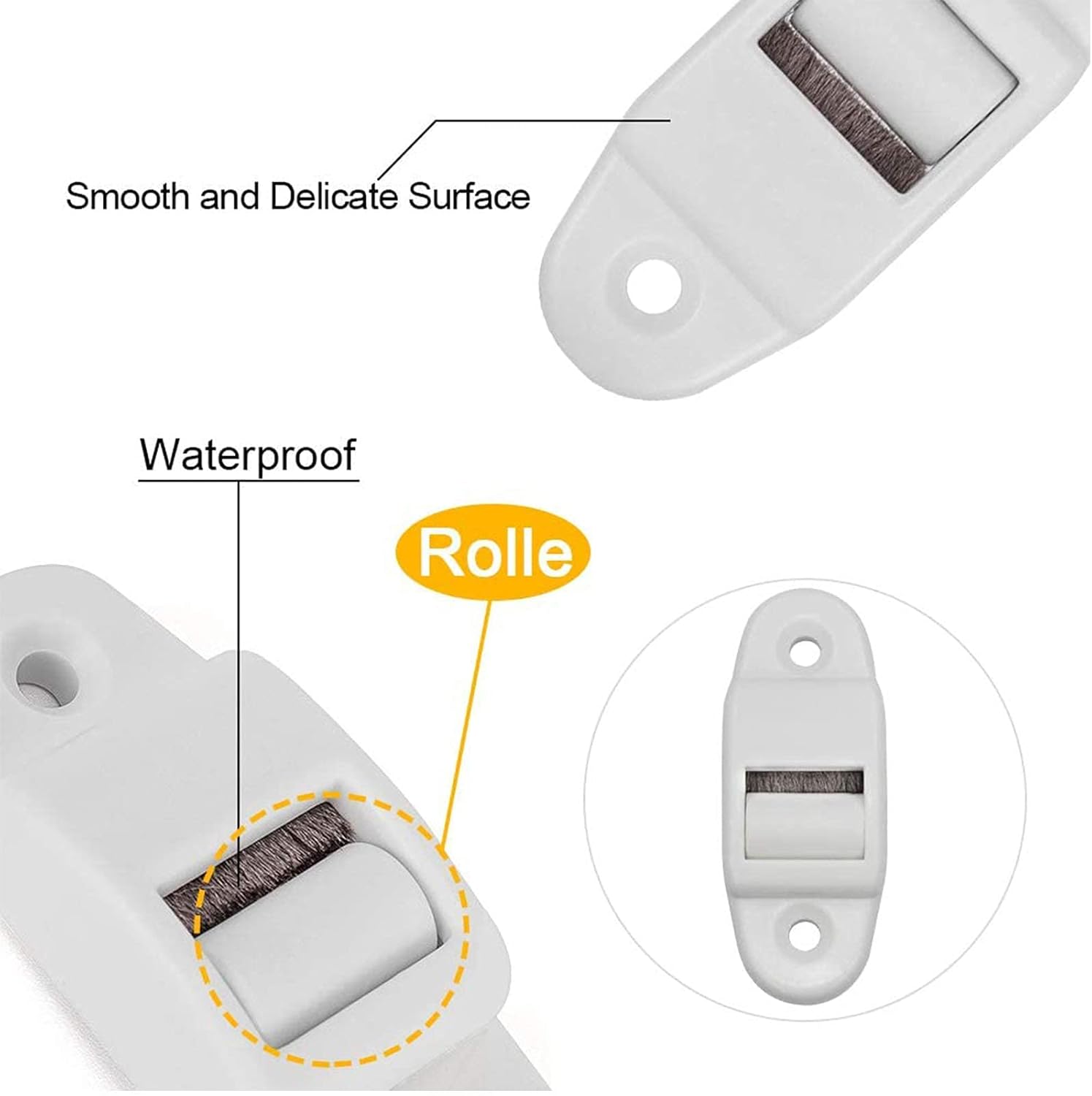 Belt Guide Roller Shutter 6 Pieces Mini Belt Guide with Brush Seal and ...