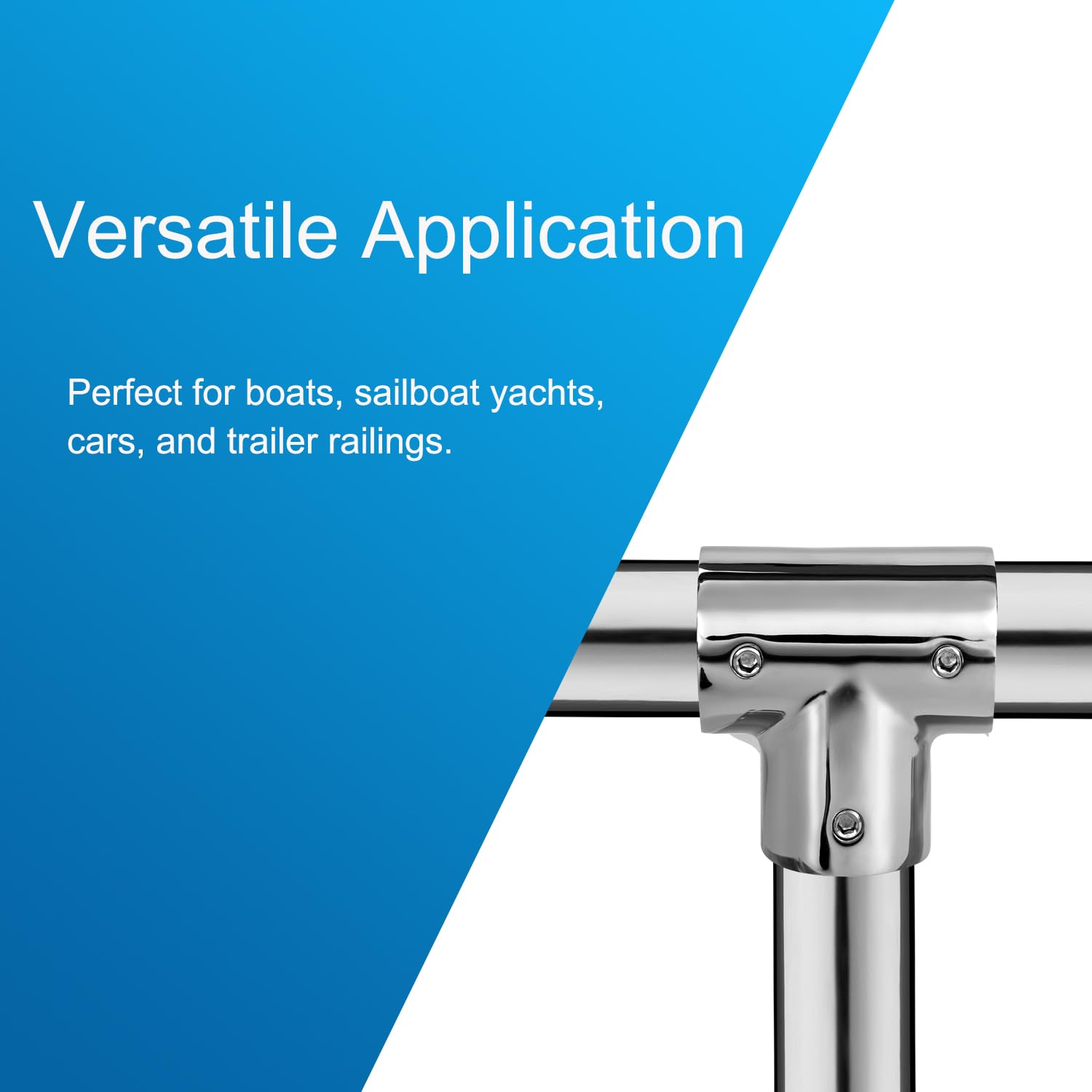 Snapklik.com : ODYSUNRAL Boat Handrail Fitting 90 Degree Tee Rail For 1 ...