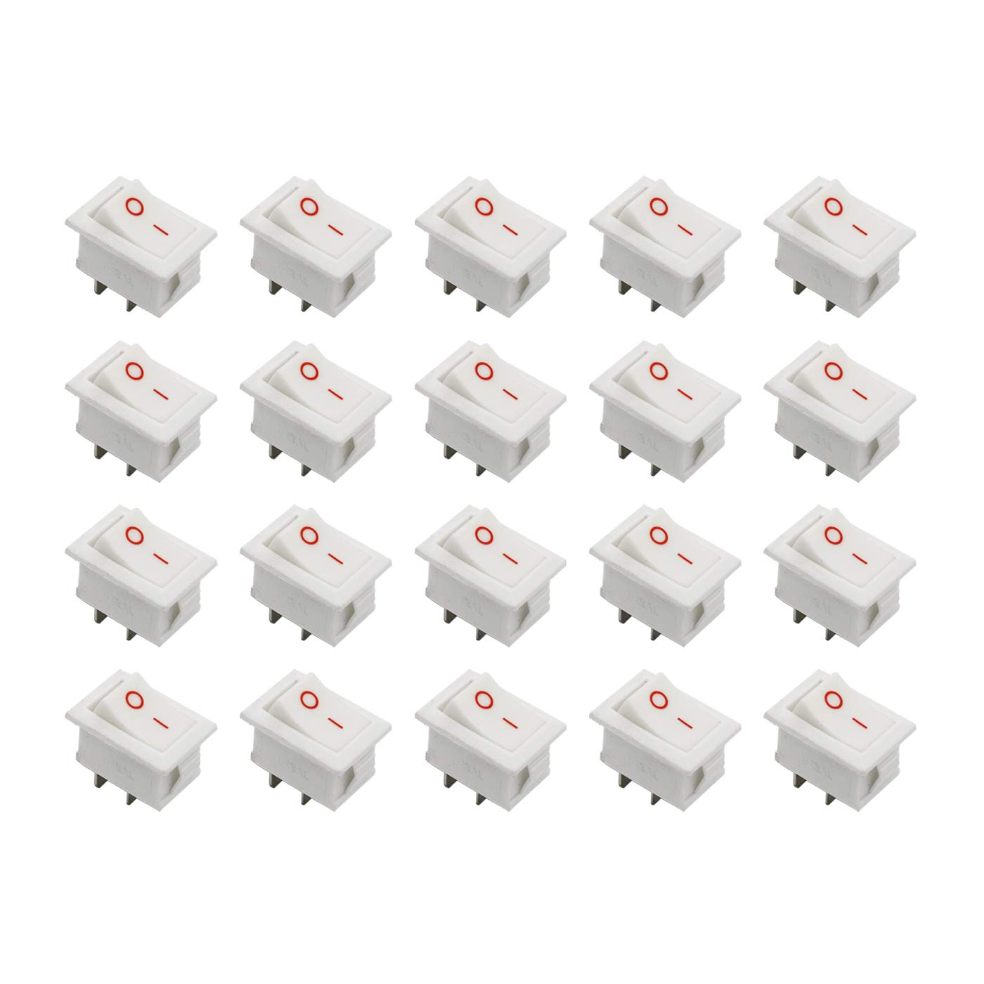 Electronic Spices KCD1-B101 6a 250v Ac White Color 2 Pins Spst Small ...