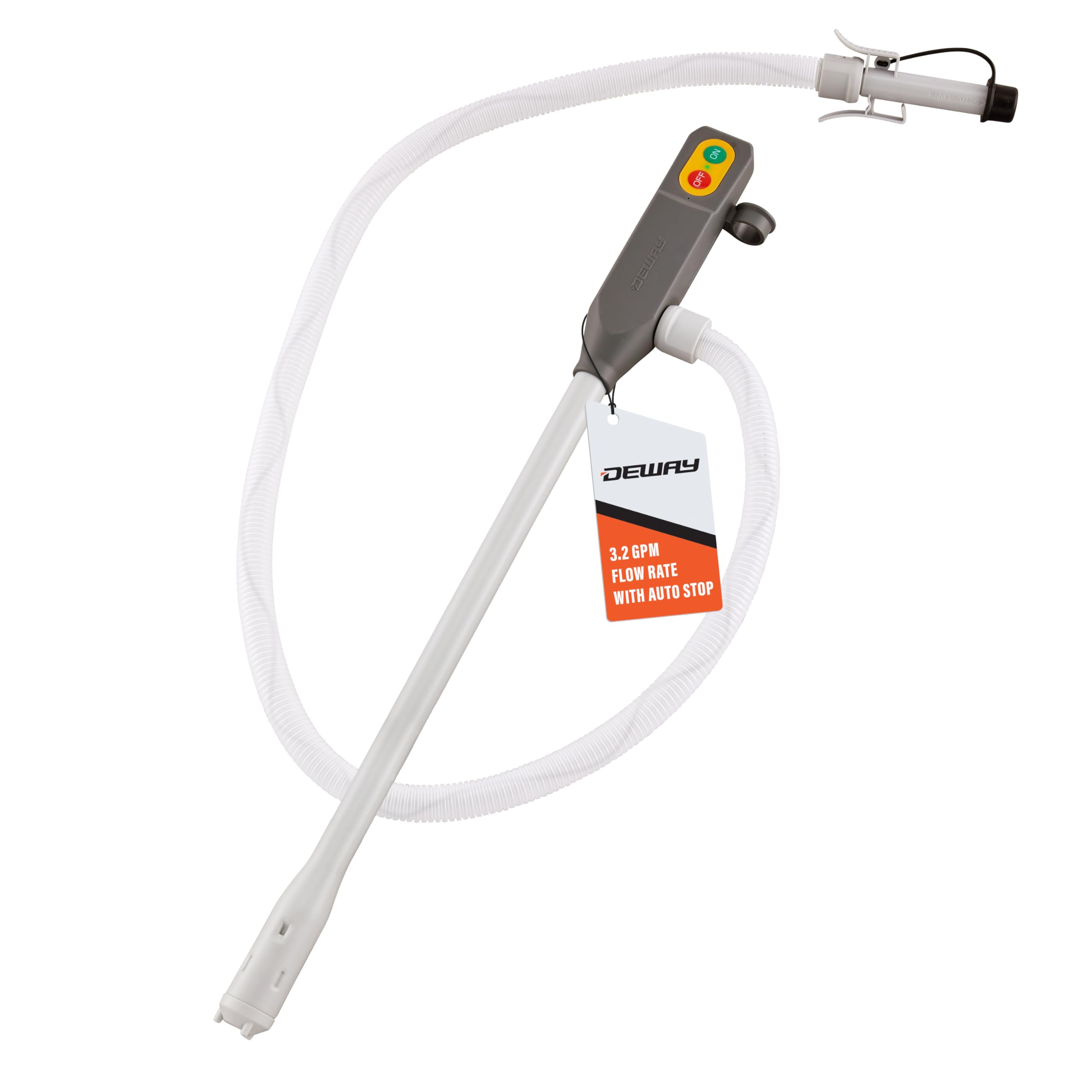 DeWay Battery-Powered Stick Fuel Transfer Pump with Auto-Stop Nozzle ...