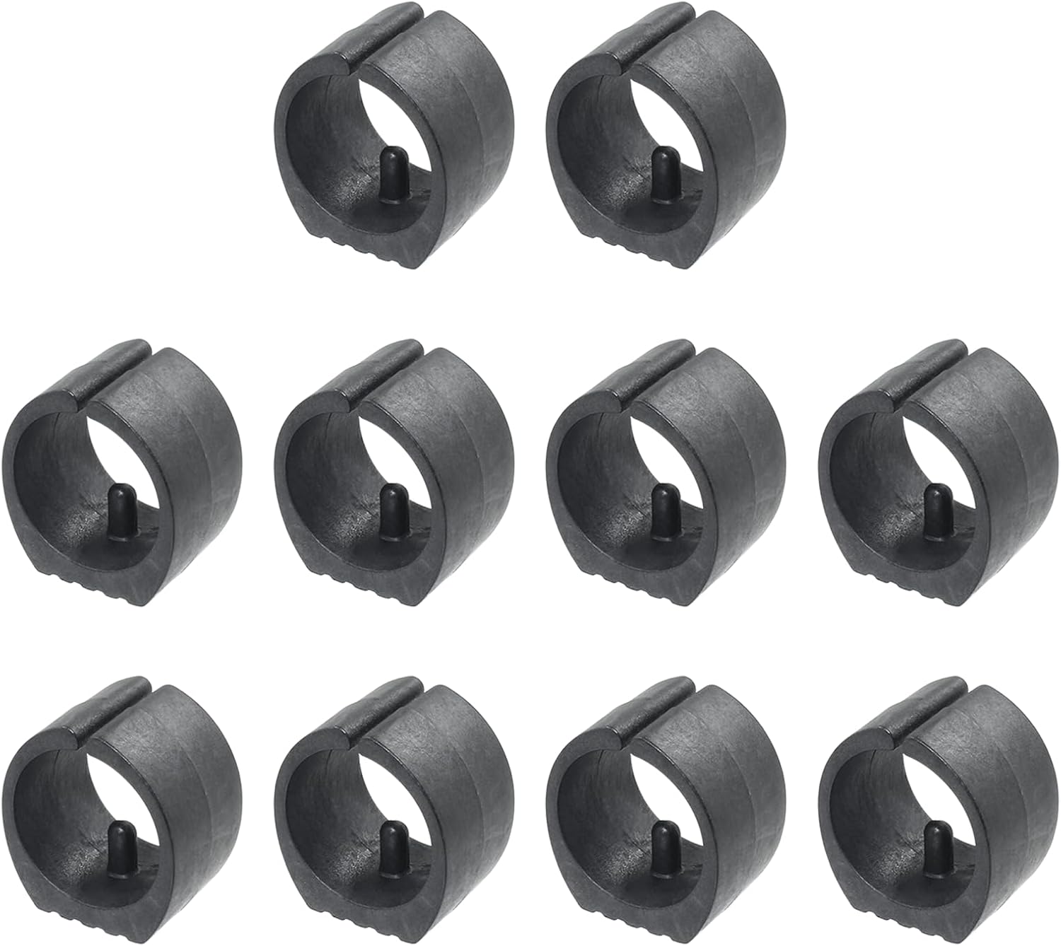 Eilumduo 10Pcs Black Plastic U-Shape Caps, 32mm Dia. Chair Tubing Pipe ...