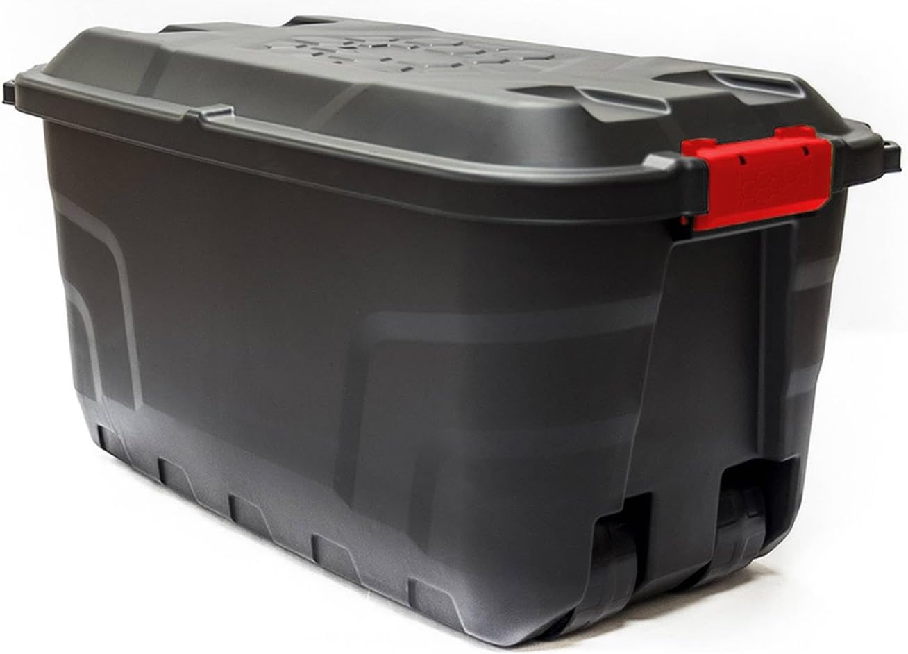 Strata Heavy Duty 75 Litre Storage Container Box with Wheels, Black ...