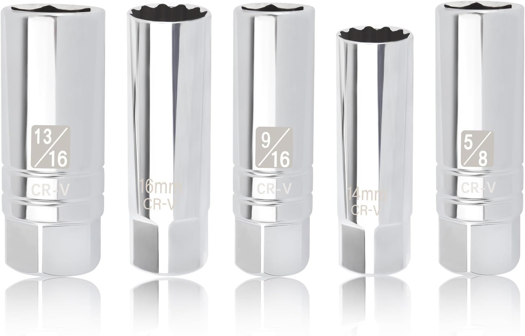 Amazon.com: 5PCS Magnetic Spark Plug Socket Set,Include Thin Wall 12 ...